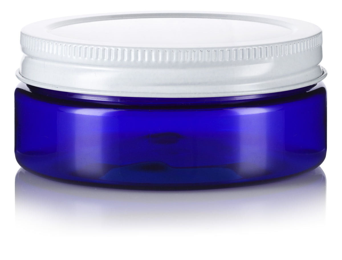 Cobalt PET Plastic (BPA Free) Refillable Low Profile and Straight Side ...