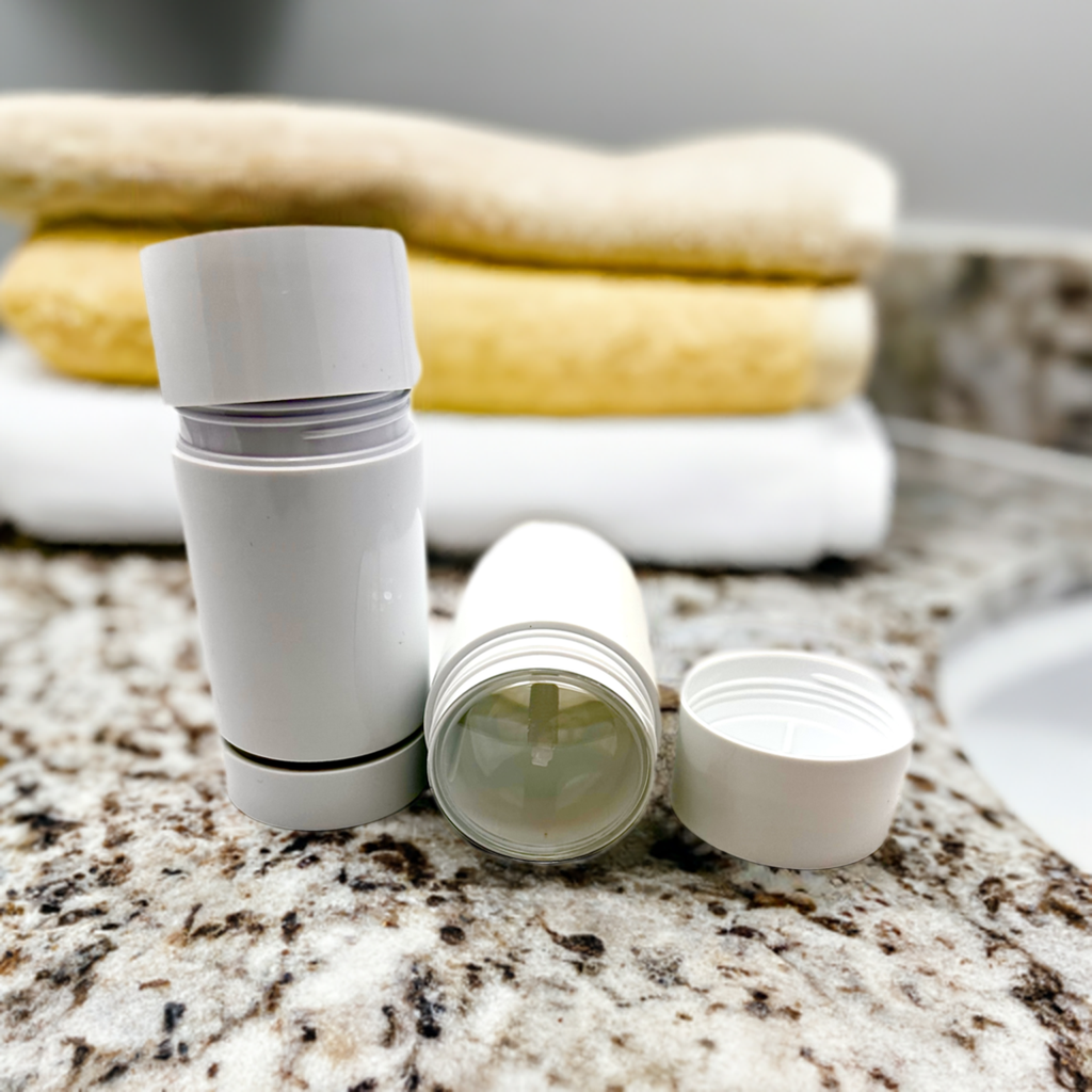 2.64 oz Twist Up Tubes Deodorant Container with White Screw Caps and ...