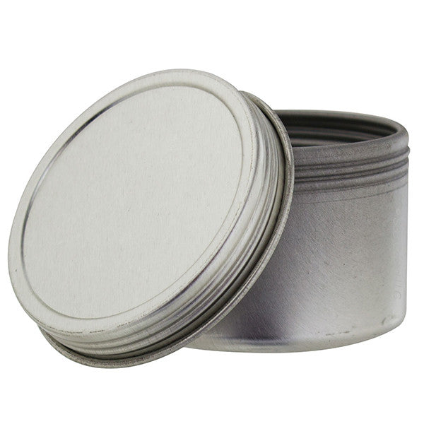 2 oz Metal Steel Tin Deep Container with Tight Sealed Twist Screwtop ...